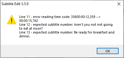 subtitle error report when opening srt not working in latest version ...