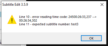 subtitle error report when opening srt not working in latest version ...