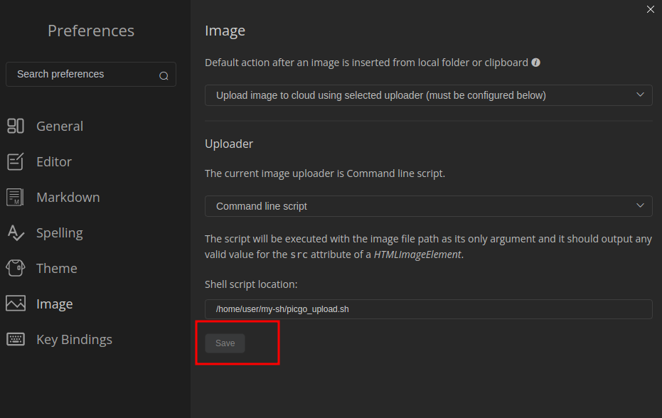 Unable to save the image uploader script for ubuntu22.04 · Issue #3317 · marktext/marktext · GitHub