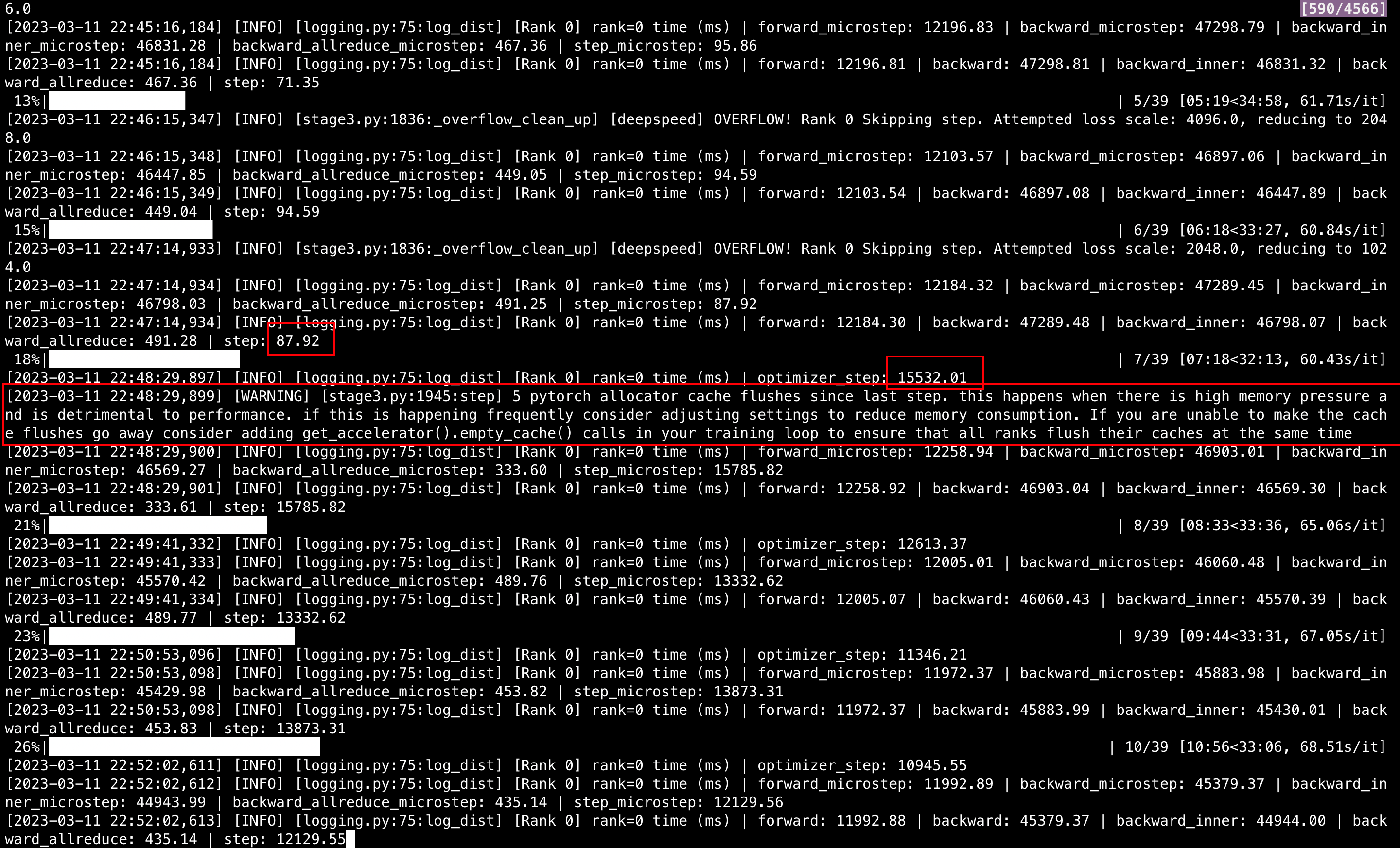 Time spent on engine.step() increased strangely · Issue #22112 · huggingface/transformers · GitHub