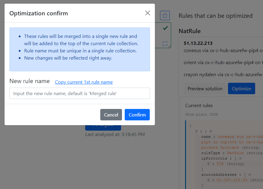 GitHub - nguyenviettung7691/azure-firewall-policy-optimizer: Optimize Azure Firewall Policy Rules