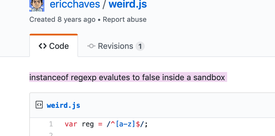 Example RegEx Throws an Error · Issue #2193 · hapijs/joi · GitHub