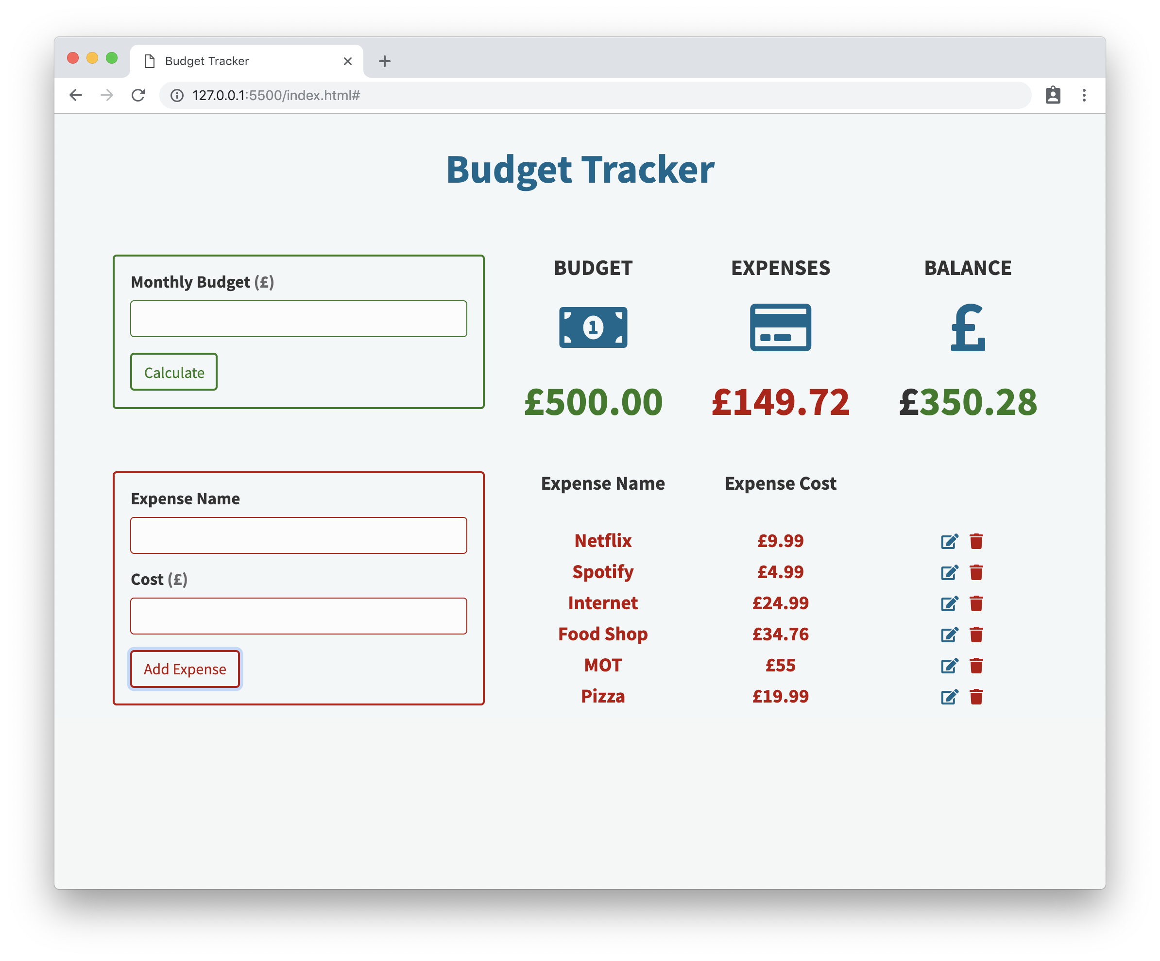 GitHub - barclayd/Budget-Tracker: Advanced Progressive Web App to track ...