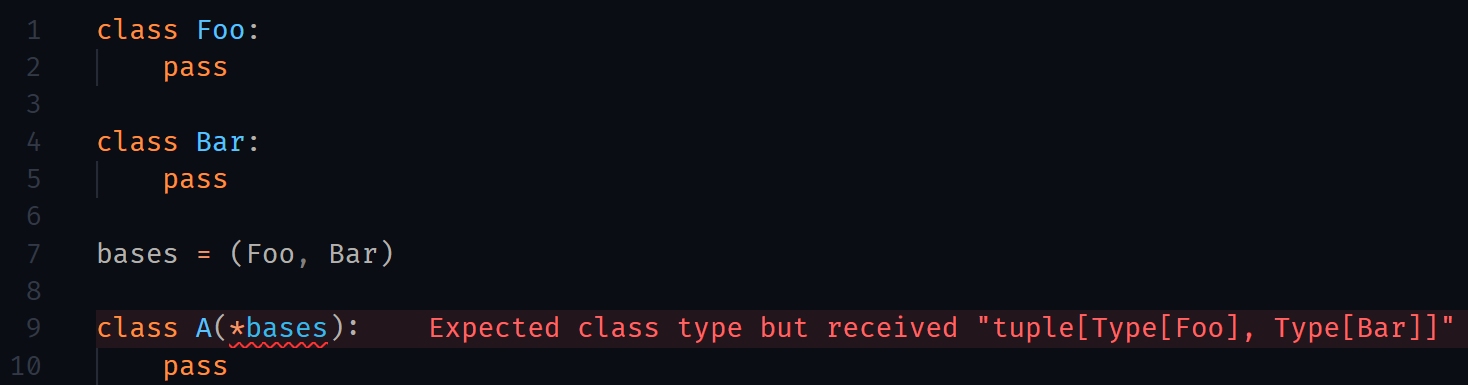 Using starred expressions in class's subclasses results in error · Issue #1938 · microsoft ...