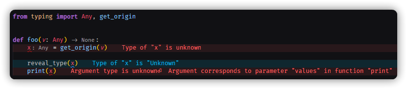`get_origin`'s return type is unknown · Issue #5051 · microsoft/pyright · GitHub