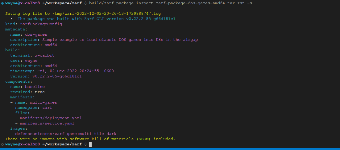 SBOMs are no longer created in Zarf · Issue #1076 · zarf-dev/zarf · GitHub