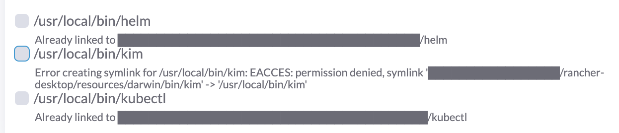 Permission denied error when creating symlinks · Issue #383 · rancher-sandbox/rancher-desktop ...