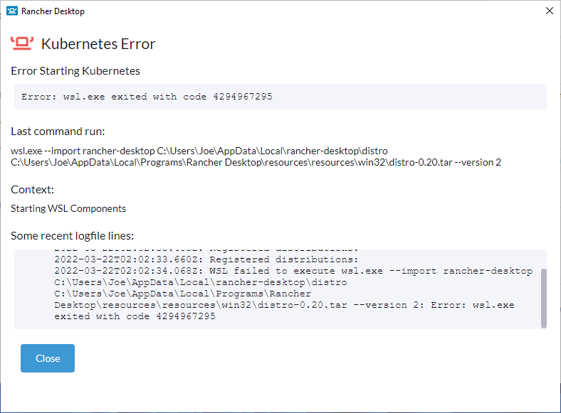Windows: Installer does not install correct WSL kernel · Issue #1867 · rancher-sandbox/rancher ...