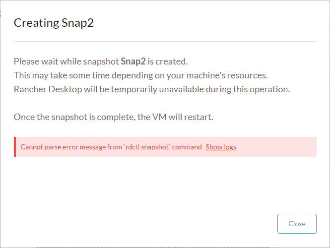 Snapshot Creation Fails With Very Long Description · Issue 5843 · Rancher Sandboxrancher 