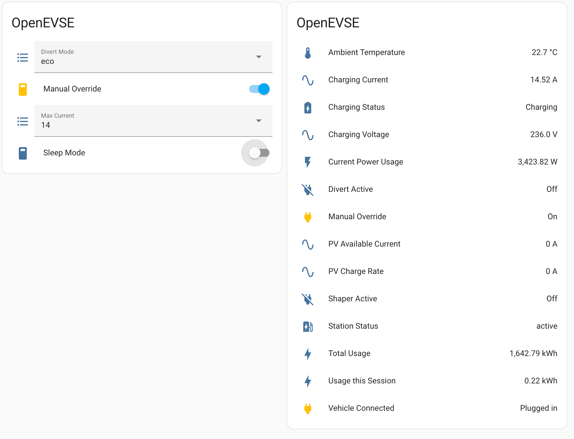bug: manual override switch not toggling on · Issue #161 · firstof9/openevse · GitHub