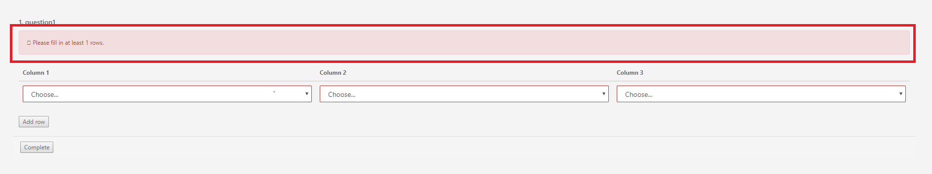 Modify the error message in Matrix Dropdown · Issue #1156 · surveyjs ...