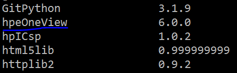 fatal: [server.domain.com]: FAILED! => {"changed": false, "msg": "HPE OneView Python SDK is ...