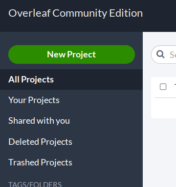 [BUG] Archived Projects tag shown as Deleted Projects · Issue #995 · overleaf/overleaf · GitHub