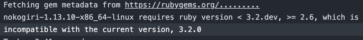 Error: The process '/opt/hostedtoolcache/Ruby/3.2.0/x64/bin/bundle' failed with exit code 5 ...