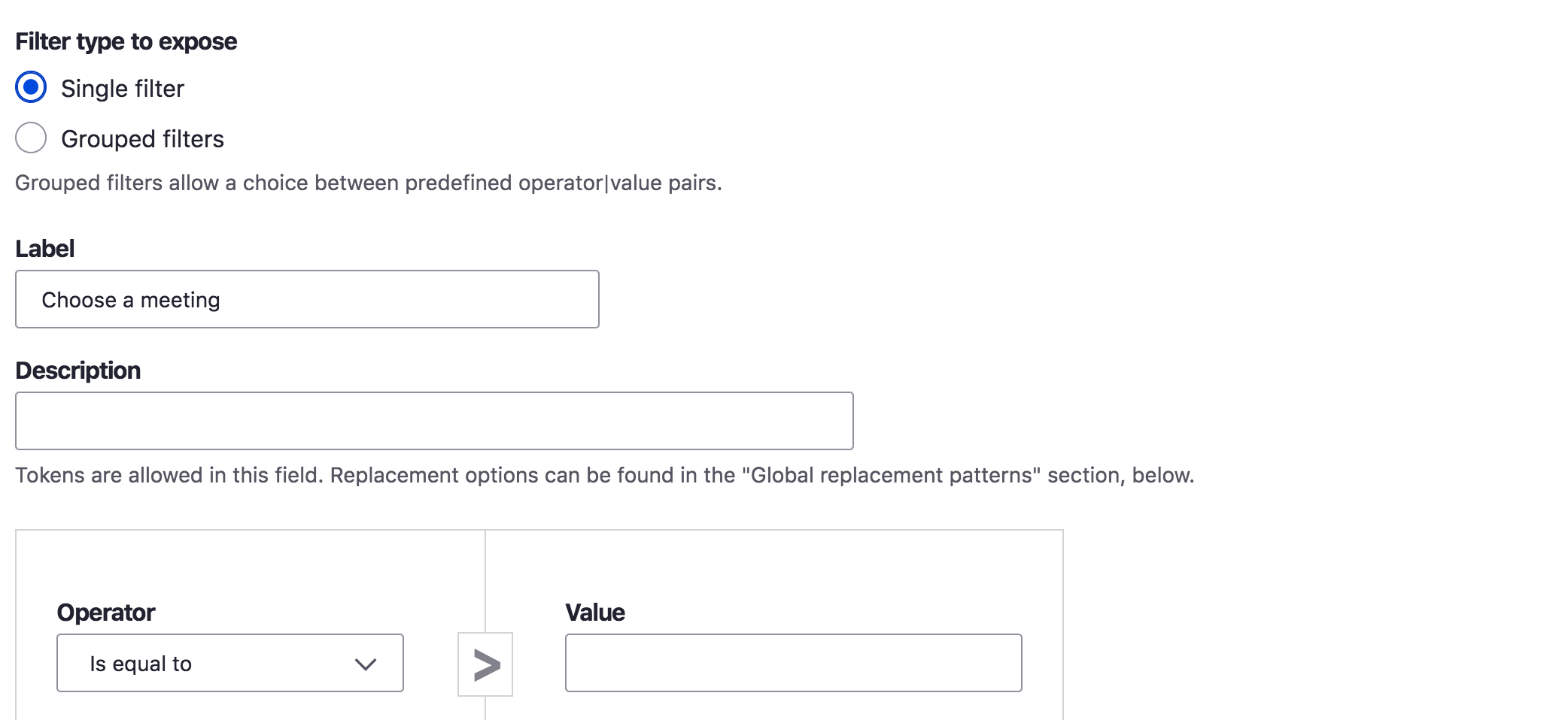 [D8][UX] Add a "Placeholder" input field to Views Exposed Filters to ...