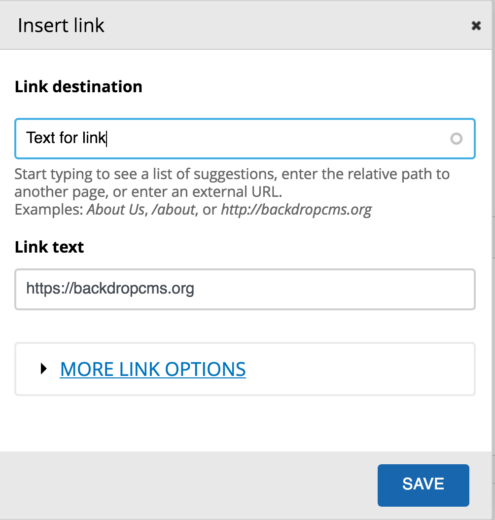 [UX] Link text field should come first in ckeditor link dialog · Issue #4144 · backdrop/backdrop ...