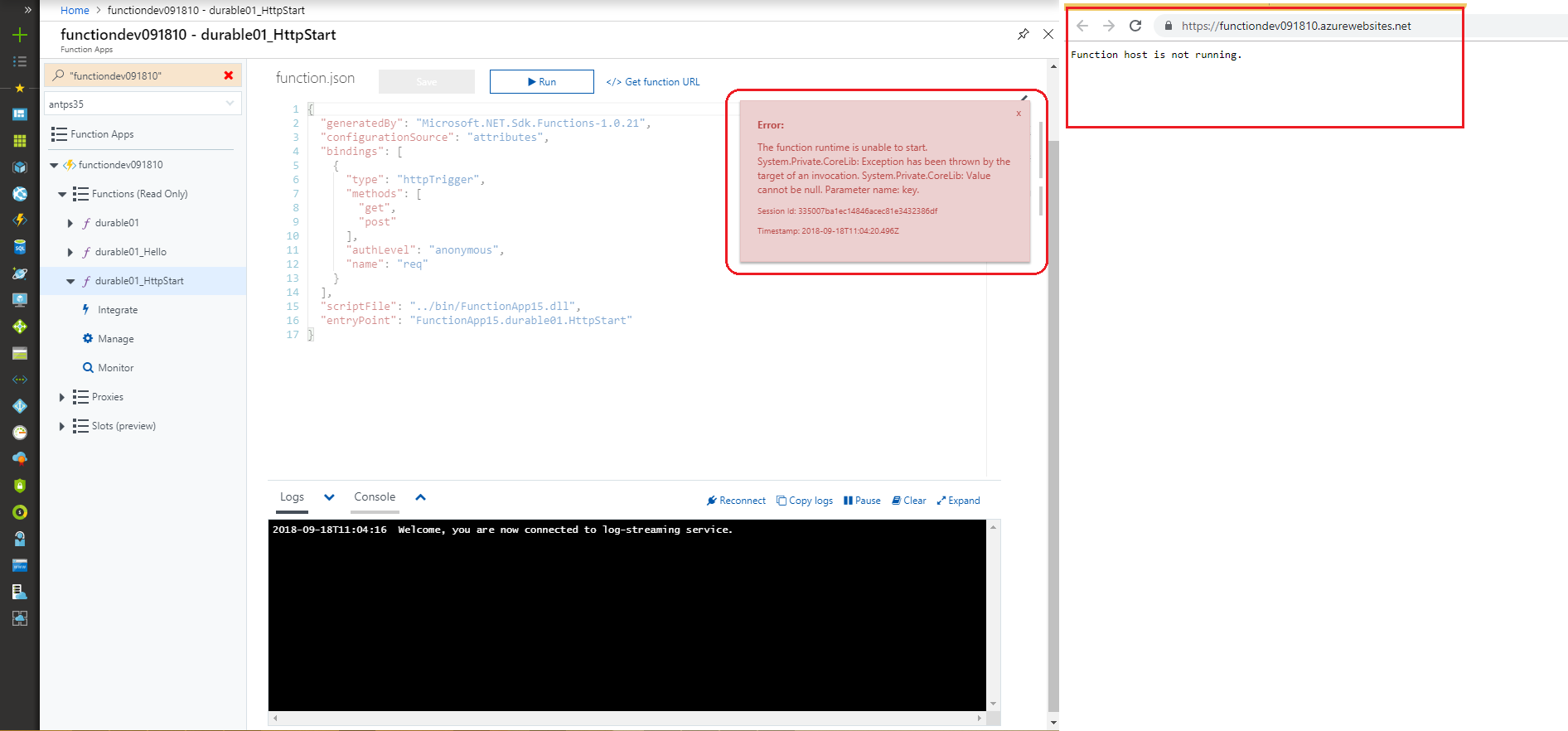 Durable function doesn't work after publish from VS to Azure · Issue #3477 · Azure/azure ...