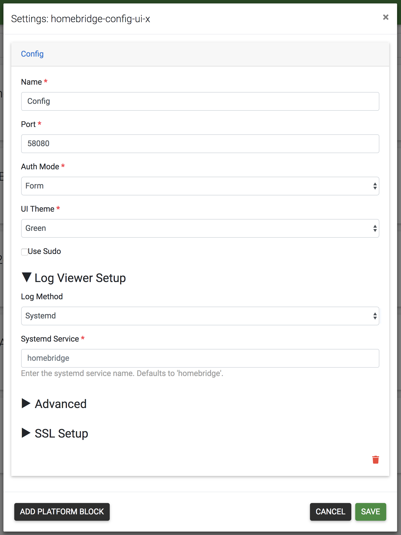 You are using a depreciated log config format... · Issue #100 · homebridge/homebridge-config-ui ...