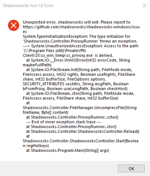 Shadowsocks Non Ui Error · Issue 2921 · Shadowsocksshadowsocks Windows · Github