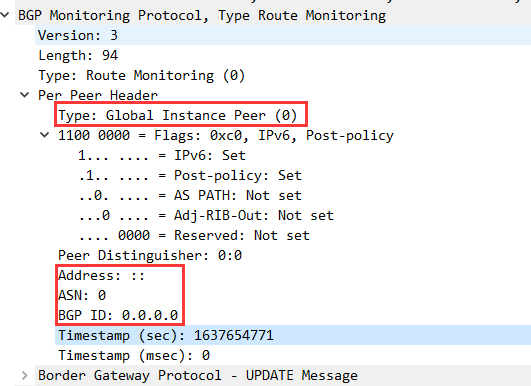 when bmp monitoring station is restarted，gobgp will send some strange ...