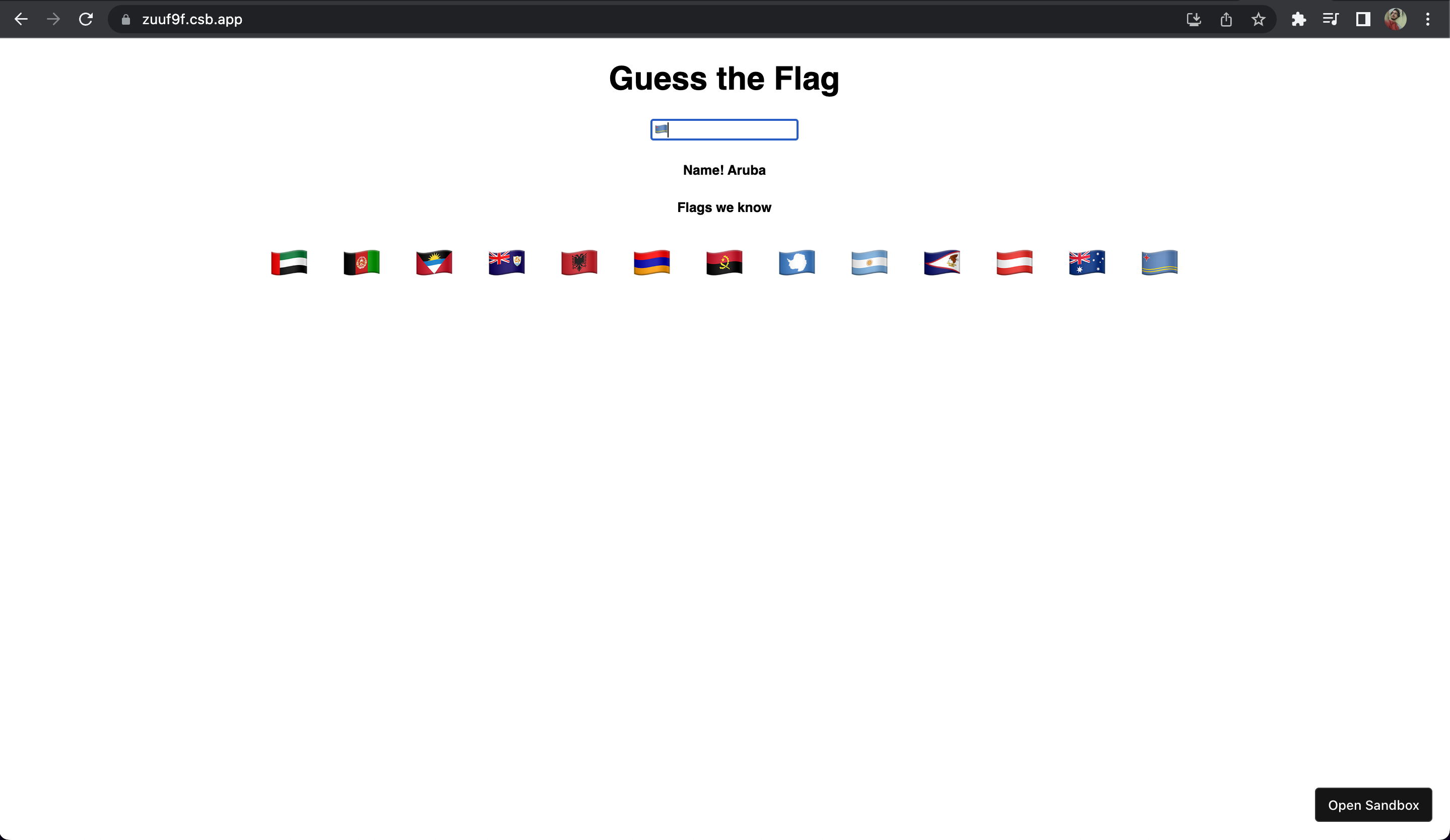 flag-guesser - Codesandbox