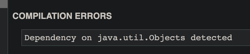 Lab 7 Level 4 Dependency on java.util.Objects · Issue #236 · nus-cs2030/2021-s1 · GitHub
