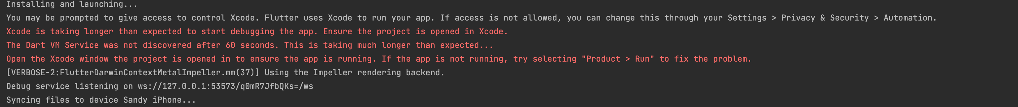 Flutter Application Having Flutter Version 3136 Run On Xcode 15 Ios 17 On Physical Device