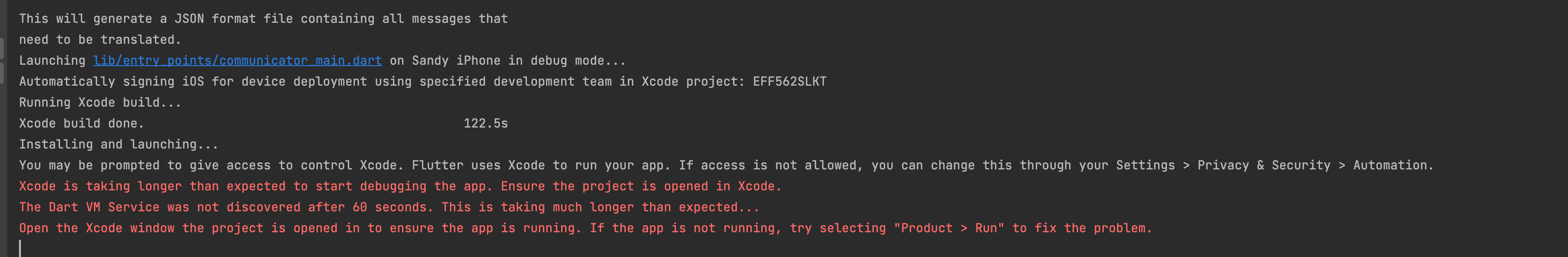 Flutter Application Having Flutter Version 3136 Run On Xcode 15 Ios 17 On Physical Device