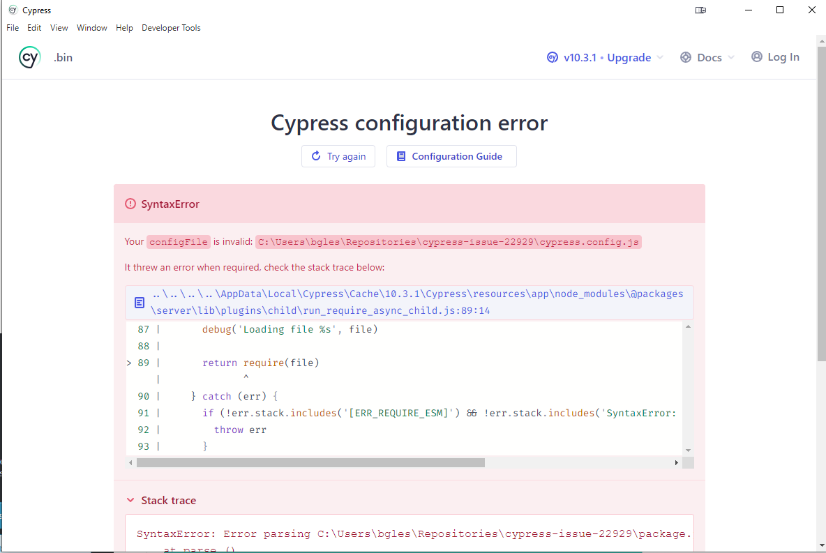 GitHub - AtofStryker/cypress-issue-22929