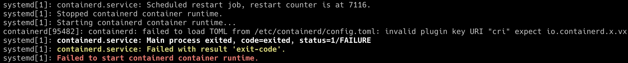 invalid plugin key URI "cri" expect io.containerd.x.v · Issue #4124 · kata-containers/kata ...
