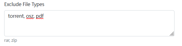 The "Exclude File Types" feature has no effect · Issue #226 · baptistecdr/aria2-extensions · GitHub