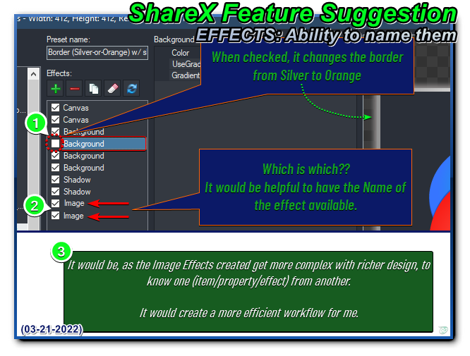 Feature Request: Add the ability to name EFFECTS · Issue #6167 · ShareX/ShareX · GitHub