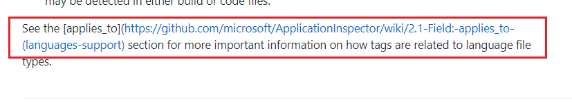 Wrong Links In The Wiki · Issue 150 · Microsoft Applicationinspector · Github