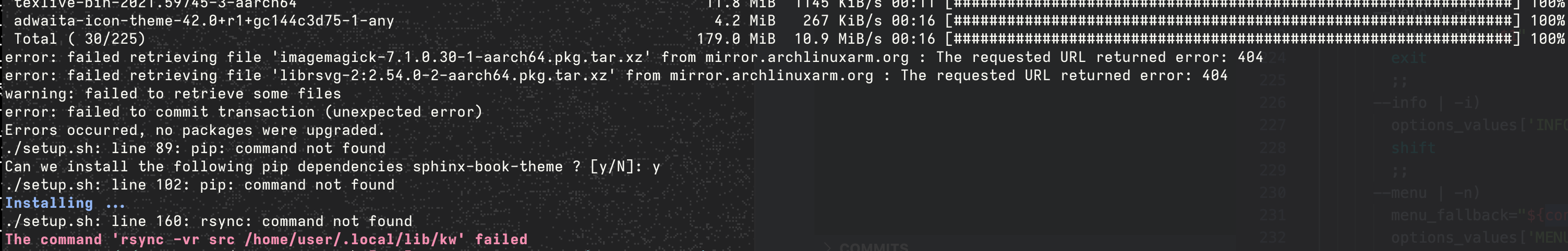 Installation fails if package databases aren't up to date · Issue #596 · kworkflow/kworkflow ...