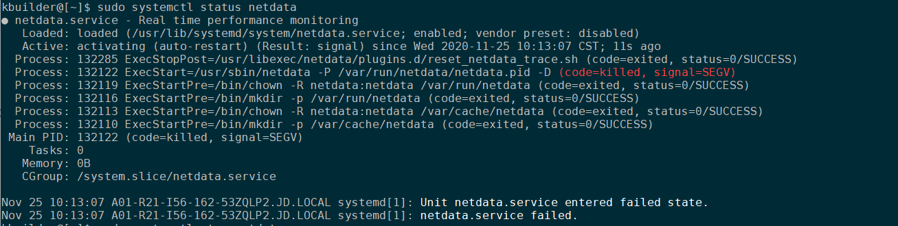Netdata Crash When Startup On Centos 7 · Issue 10277 · Netdatanetdata · Github