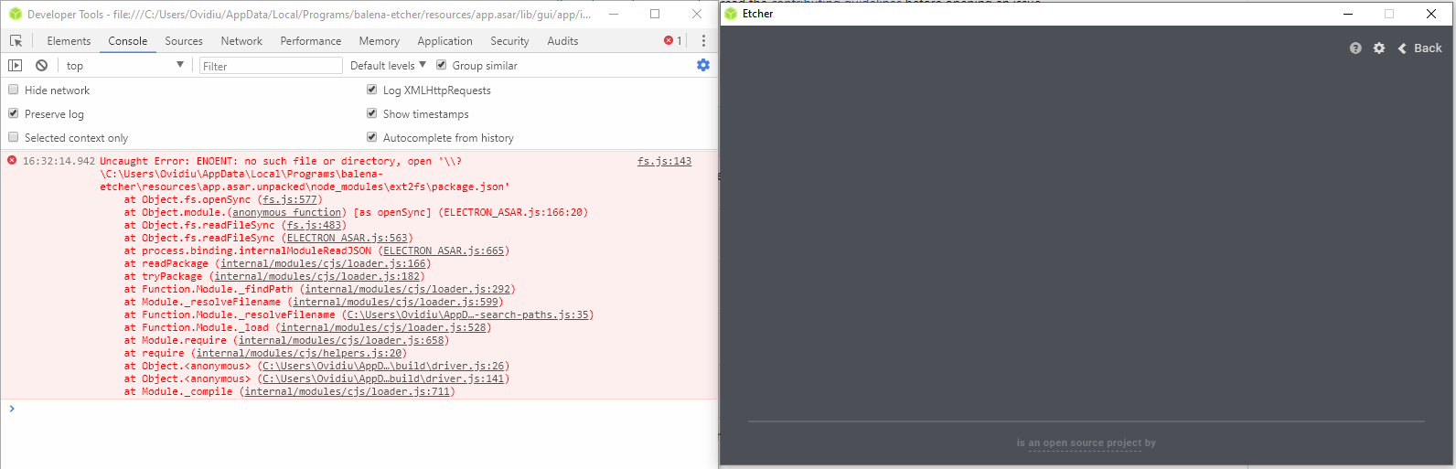 Windows 10 blank window - error in console · Issue #2936 · balena-io/etcher · GitHub