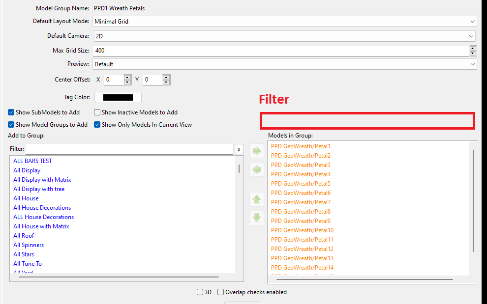 Layout Tab - Group Models/Submodels - Add Filter · Issue #3693 · xLightsSequencer/xLights · GitHub