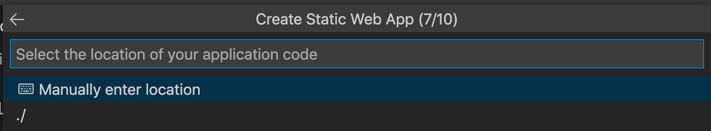 Some suggestions to improve the SWA creation flow · Issue #288 · microsoft/vscode ...