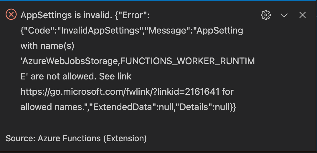 Upload app settings fails when there are blocked settings · Issue #509 · microsoft/vscode ...