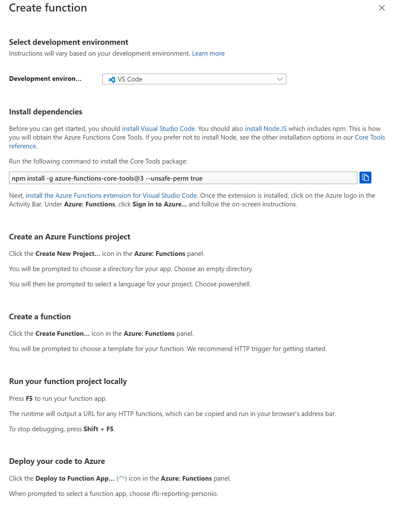 Update install instructions in portal to v4 · Issue #2968 · Azure/azure-functions-core-tools ...
