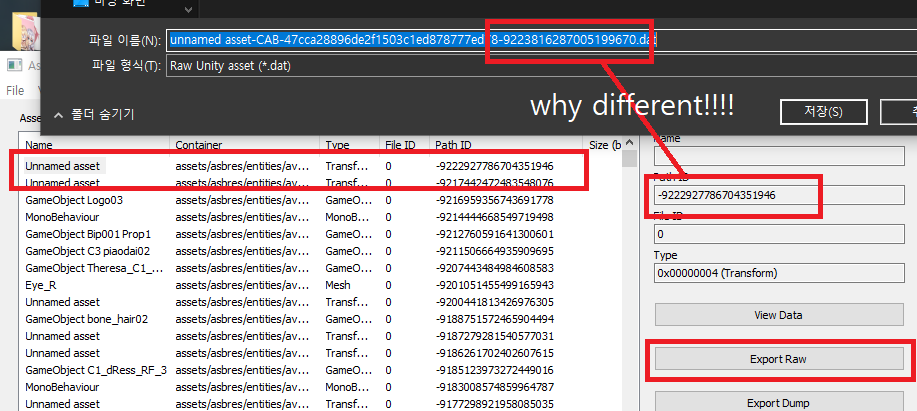 Name format when export raw · Issue #304 · SeriousCache/UABE · GitHub