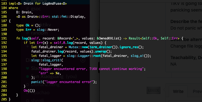 Do not panic when failed to write log · Issue #5042 · tikv/tikv · GitHub