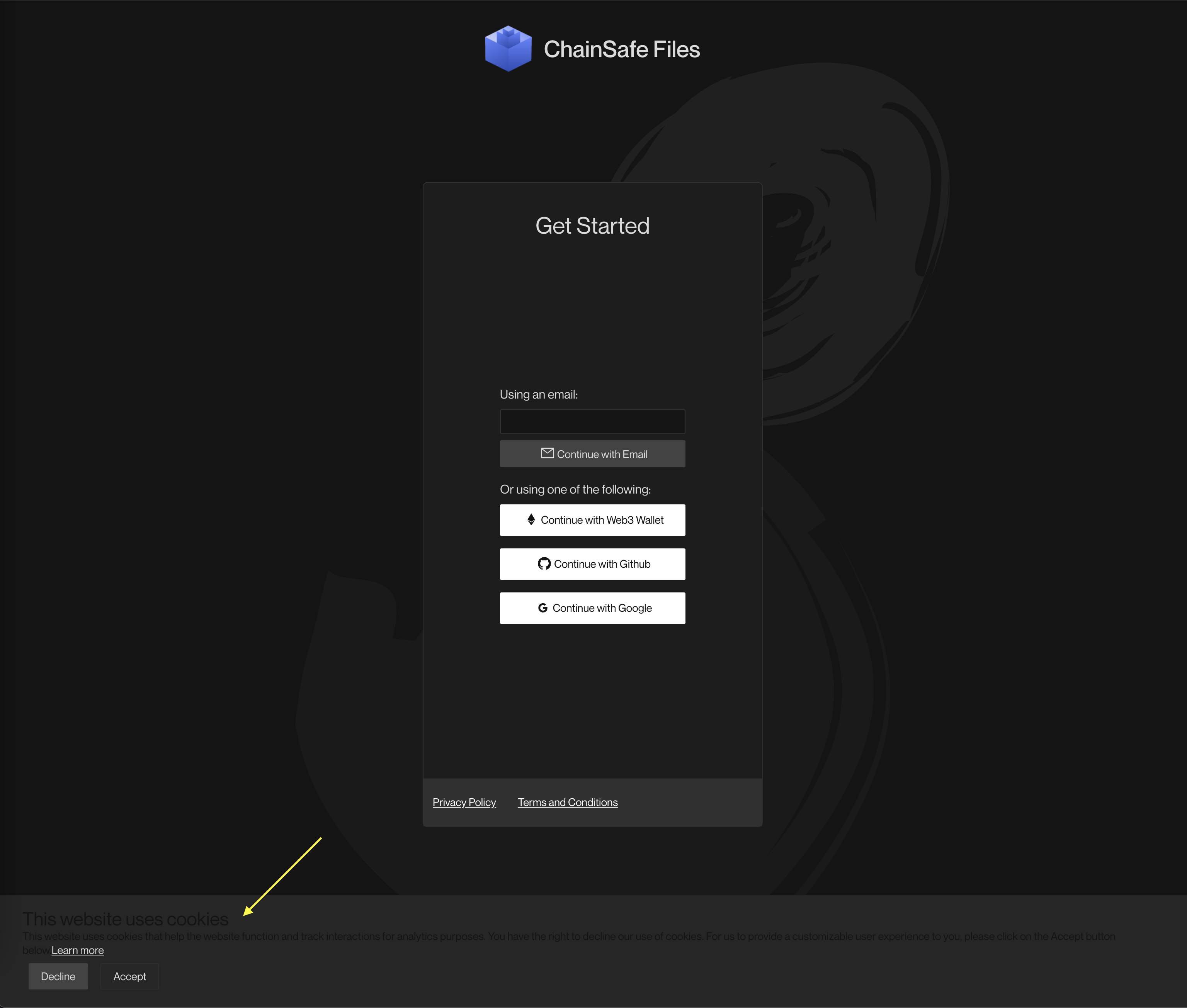 Cookie banner illegible in dark mode · Issue #1545 · ChainSafe/ui-monorepo · GitHub