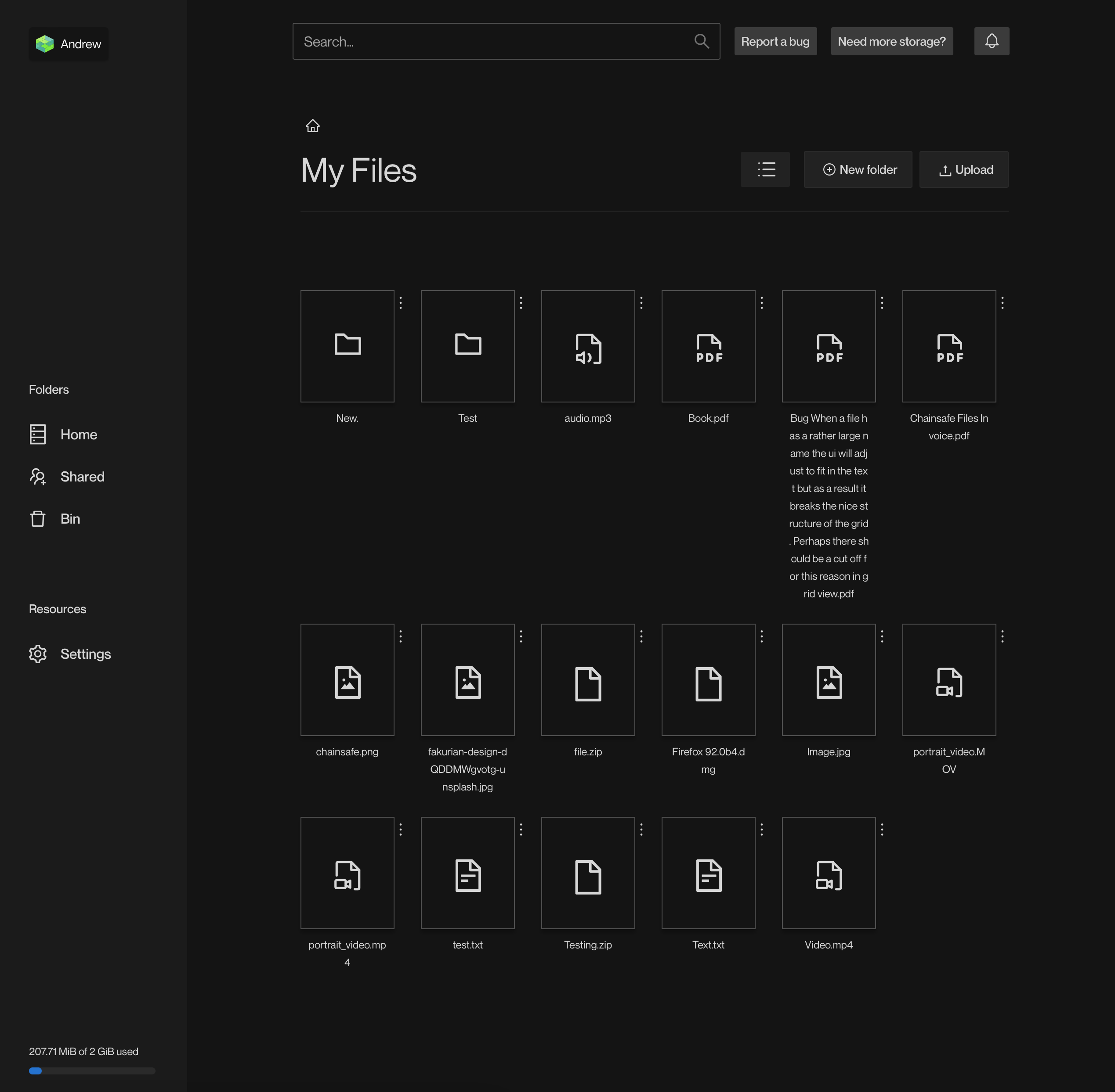 Grid layout loses uniformity when file has a large name · Issue #1985 · ChainSafe/ui-monorepo ...