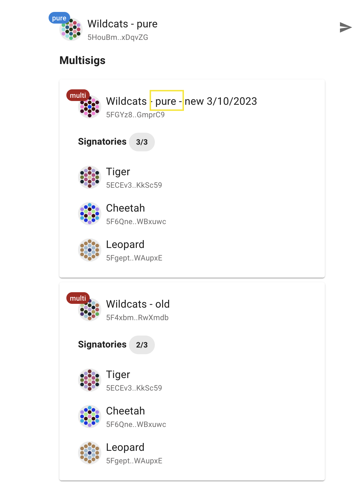 New multisig name is appended with "- pure" · Issue #42 · Tbaut/Multix · GitHub