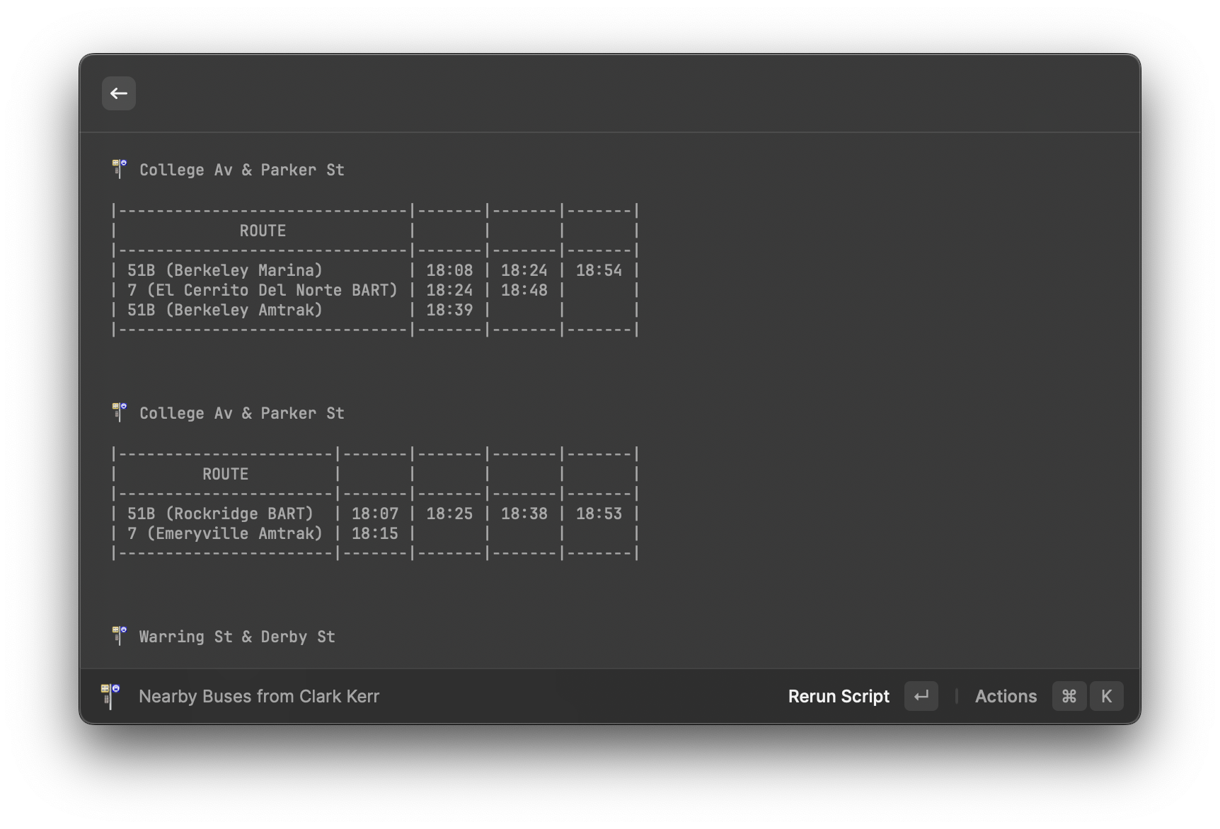 GitHub - sampoder/ac-transit-schedules: A little CLI tool I use to get AC transit schedules.
