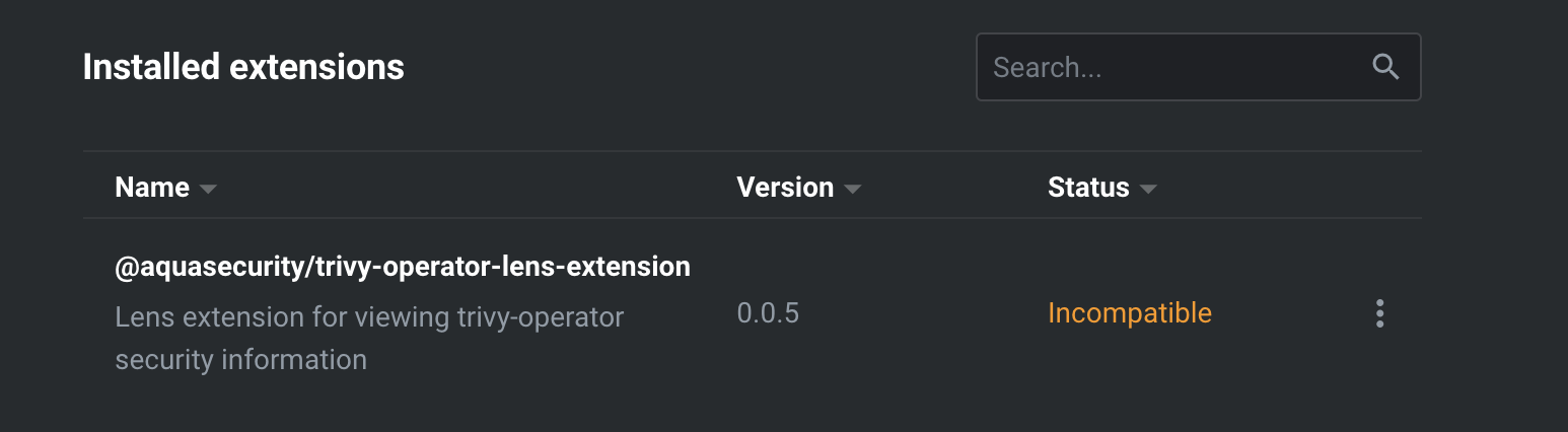 Incompatible lens · Issue #22 · aquasecurity/trivy-operator-lens-extension · GitHub