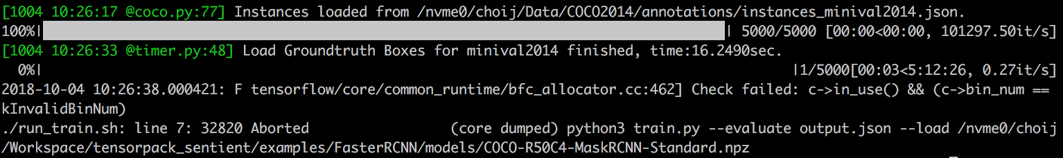 Failed to run FastRCNN (no change in any code from git) in "evaluate" mode · Issue #919 ...