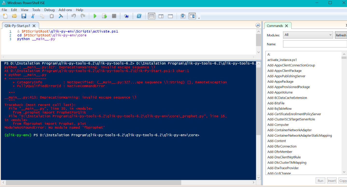 Warnings during installation and Failed to start Qlik-Py-Start.ps1 · Issue #73 · nabeel-oz/qlik ...