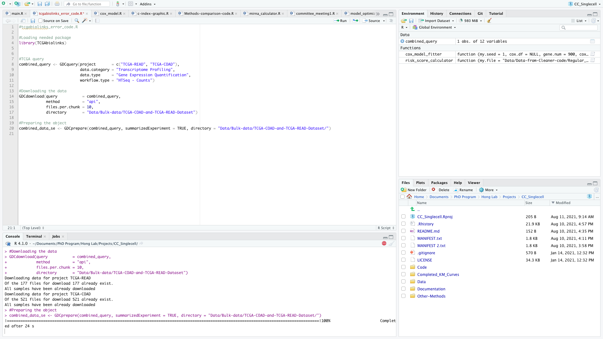 TCGAbiolinks Crashes R When Trying to Use GDCPrepare to Prepare More ...